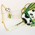 Chinese Metal Bookmarks with Pendants Cartoon Reading Cute Panda for ...