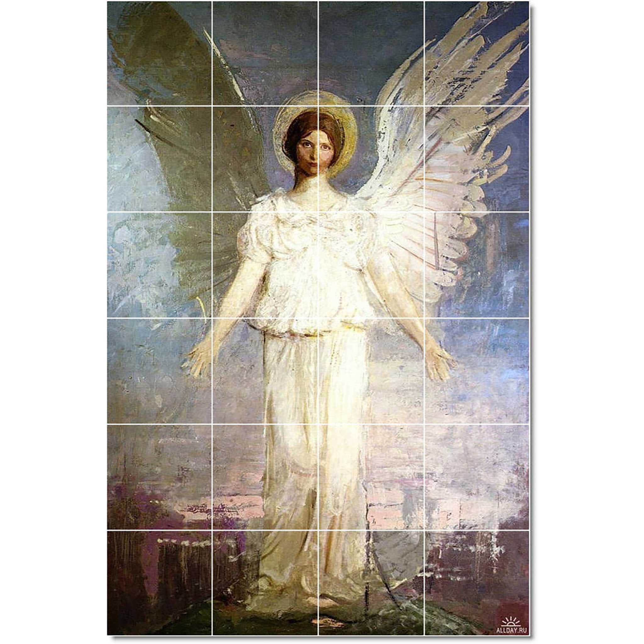 Ceramic Tile Mural-Abbott Handerson Thayer Angels Tile Mural Modern ...