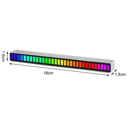 Sound Reactive Led Light Bar Music Rhythm Strip Light RGB Sound ...