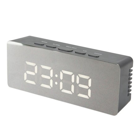 Digital Clock, Mirror Technology HD Large Screen LED Digital Clock ...