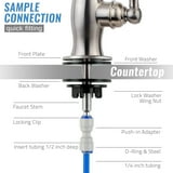 iSpring GK1-BN Heavy Duty Reverse Osmosis, High Spout Kitchen Bar Sink ...