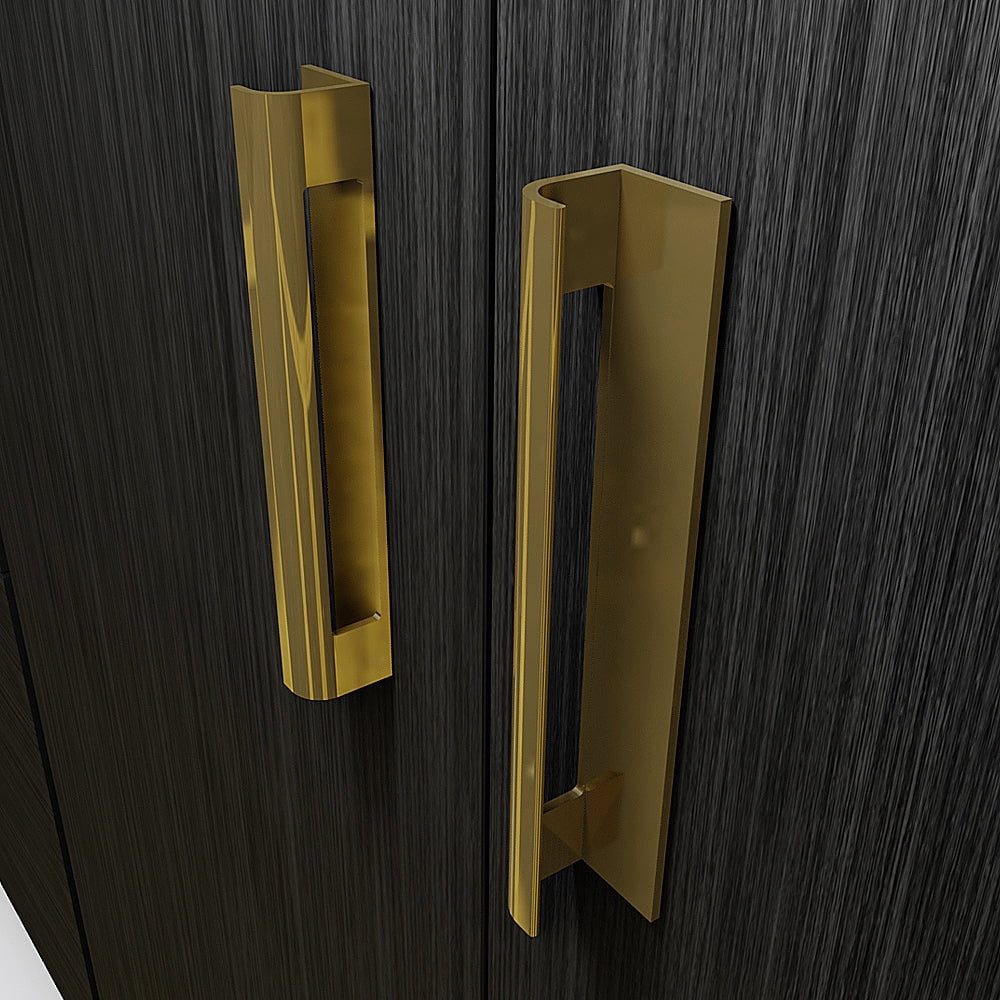 HRX Glass PH03- Brass Gold- Pair of Self-Stick Pull Handles for Kitchen ...