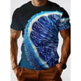 3D summer new orange pattern short-sleeved digital printing design T ...