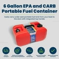 Scepter 6 Gallon EPA CARB Approved Boat Gas Tank, Under the Seat ...