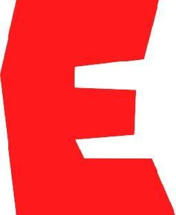 Funny Colorful Alphabetical Letter E Cartoon Character Wall Art Sticker ...