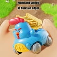 Blue Chicken Shaped Inertia Powered Engineering Vehicle Toy With ...