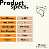 SSBM Filament Tape, Economy Grade, 3 Inch x 60 Yards, 768 Pack ...