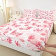 Castle Fairy Cartoon Pink Axolotl Bed Sheets,Cute Ocean Animal King ...