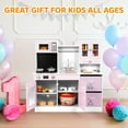 Pirecart Pretend Play Kitchen Wooden Kids Cooking Play Toy Set with ...