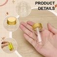 20Pcs Clear Glass Bottles Bead Containers Screw Top Bead Storage Tubes ...