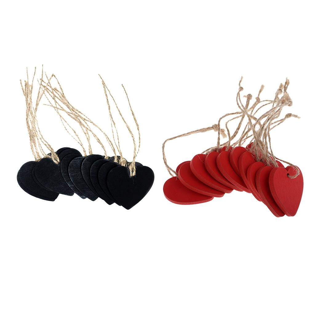 20 Pieces Chalkboards Black Board Gift Tags Hanging Decorations For ...