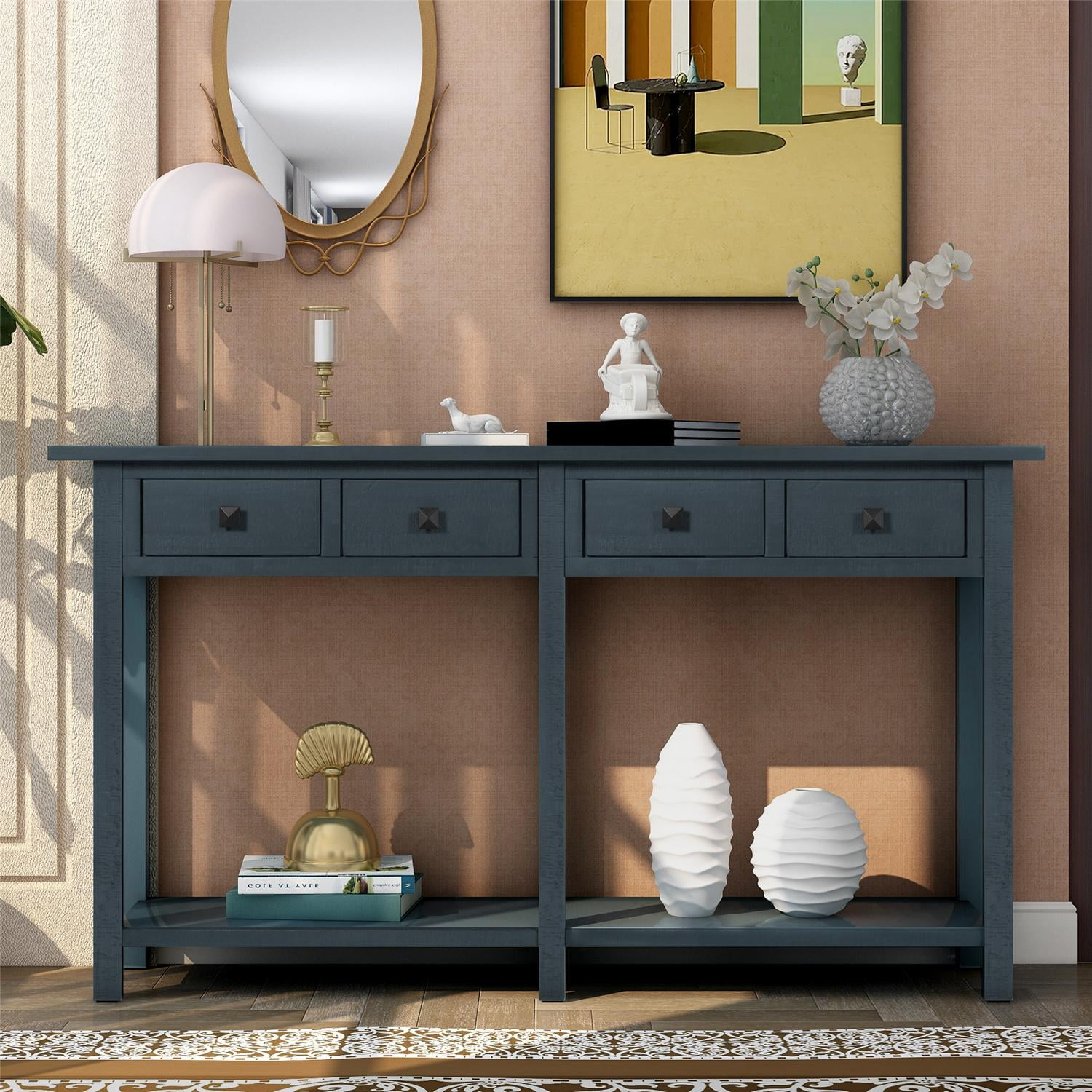Console Table Sofa Table Sideboard with Drawer and Bottom Shelf ...