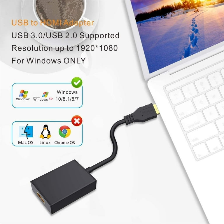 Hdmi To Usb Adapter For Monitor Windows 11/10 Usb To Hdmi