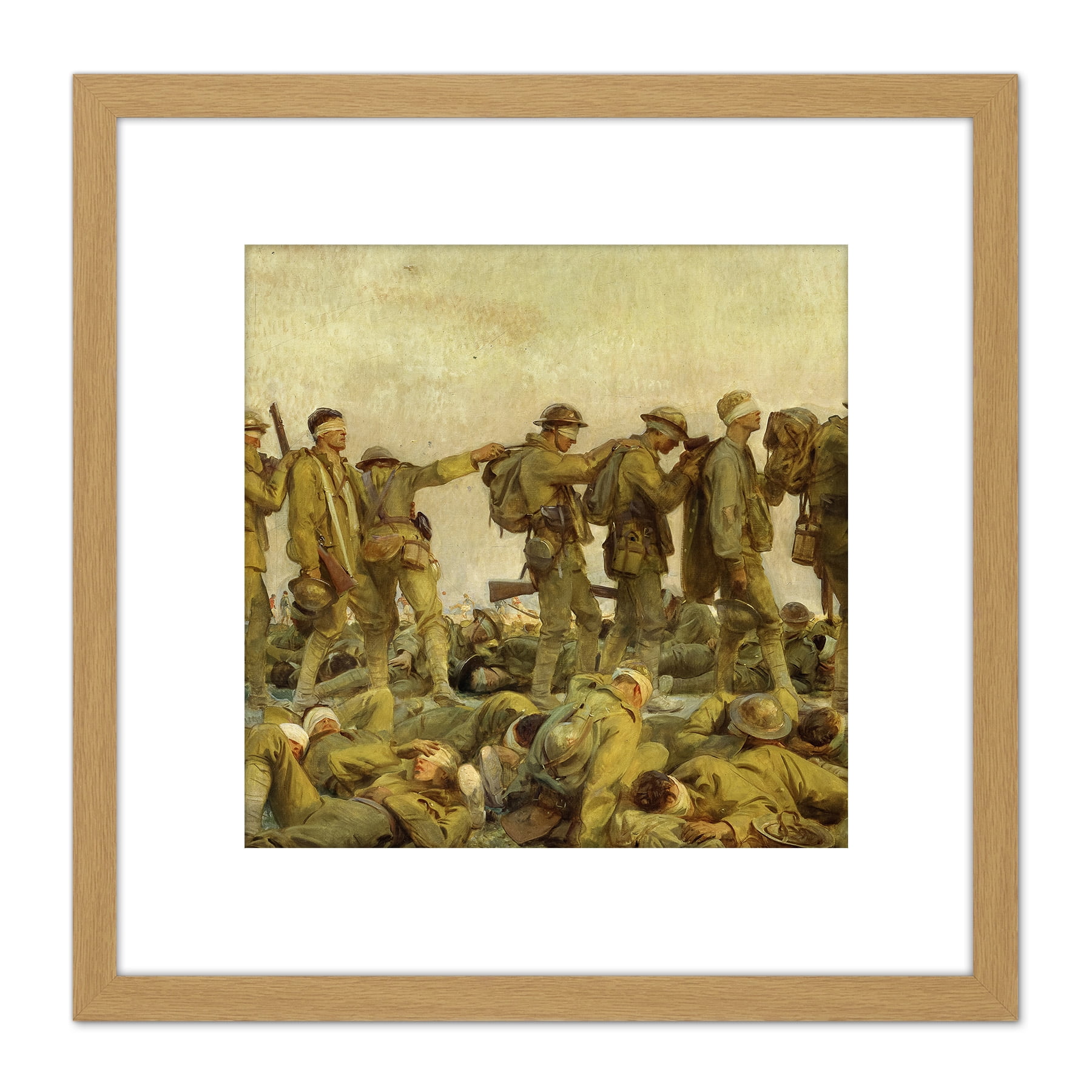 Singer Sargent Gassed Soldiers WWI War Painting 8X8 Inch Square Wooden ...