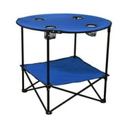 Portable Folding Picnic Table with Shelf, Drink Holders and Storage ...