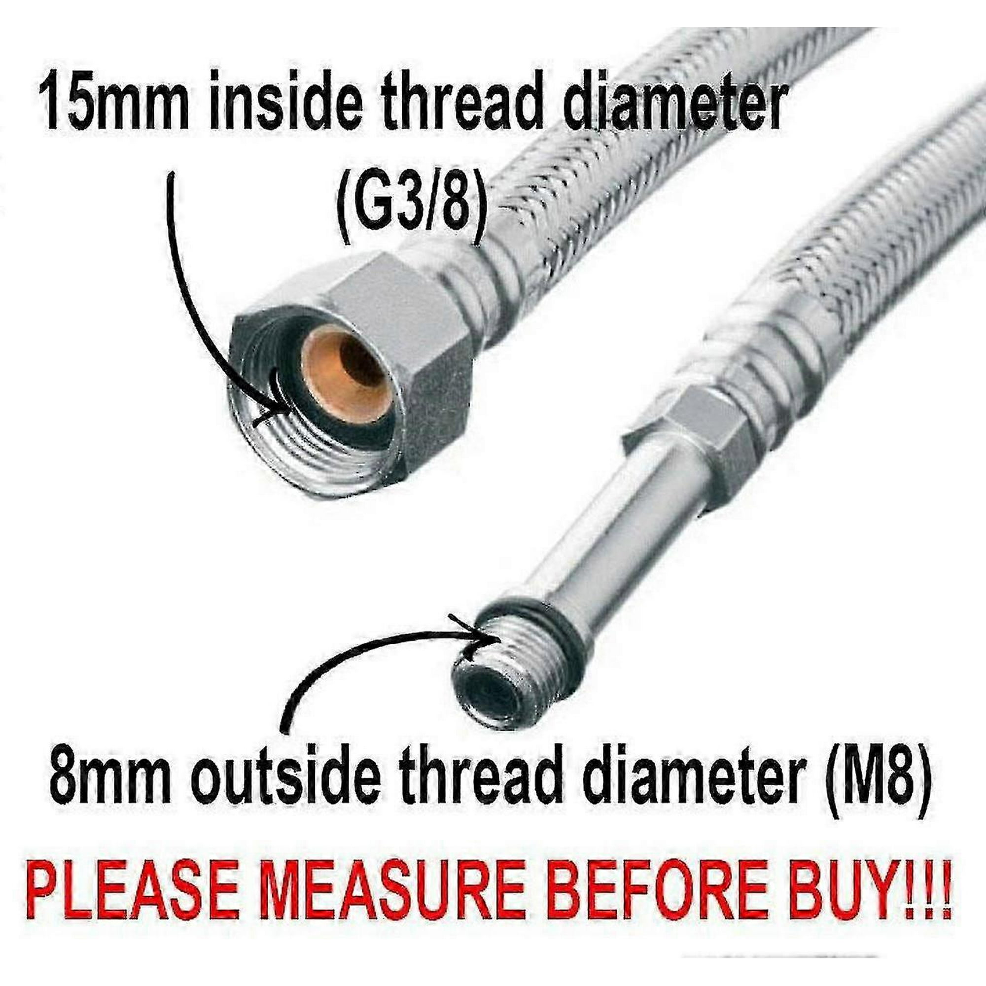 Click here for Vett (20cm)a 20-100cm Long  M8 X 3/8 Inch Bsp Flex... prices