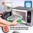 Pizza Pack Reusable Silicone Storage Container + 5 Microwavable Trays ...