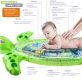 gebra Inflatable Tummy Time Water Mat Sea Turtle Shape Play Mat Toy for ...