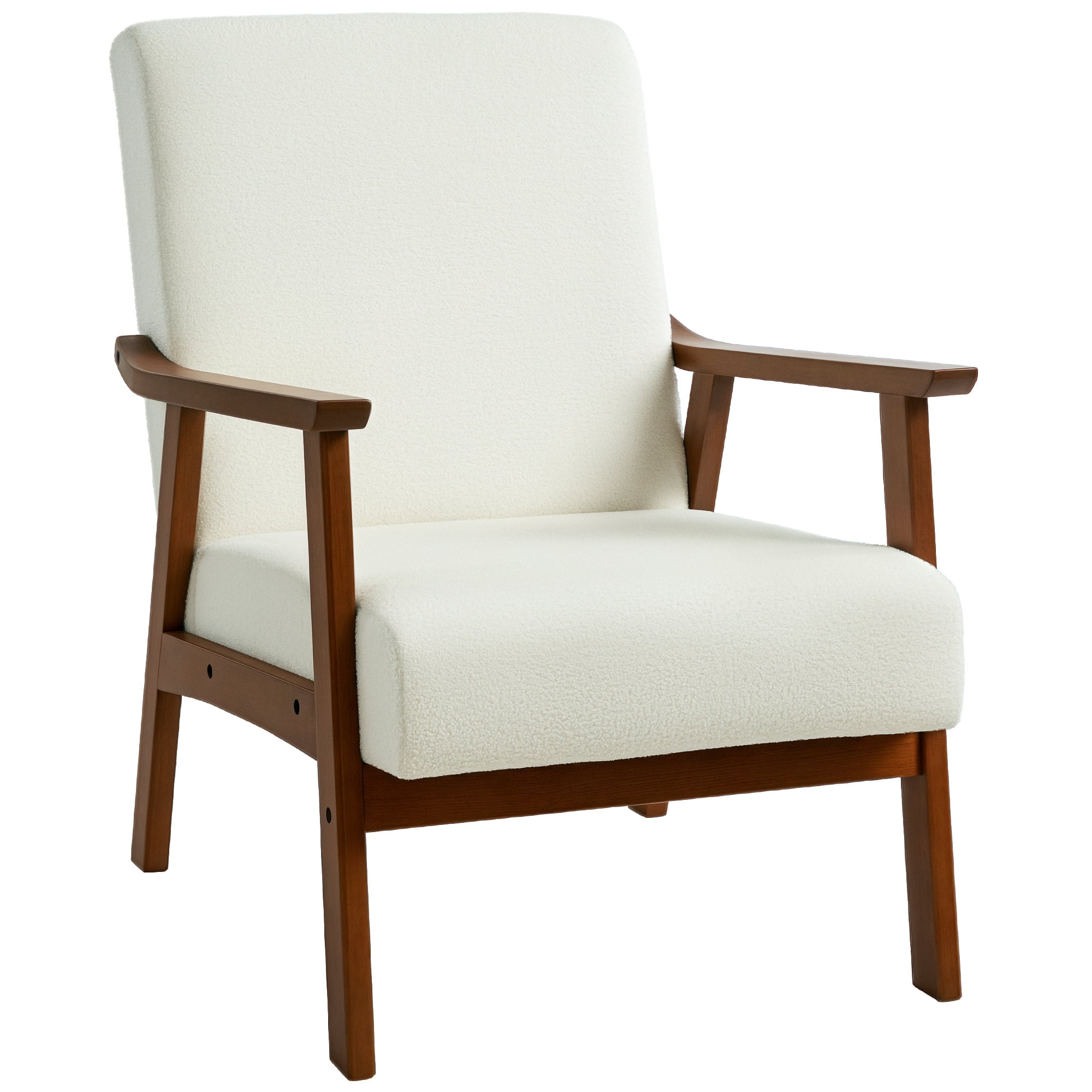 Click here for Homcom Accent Chair With Wide Seat And Wood Frame... prices