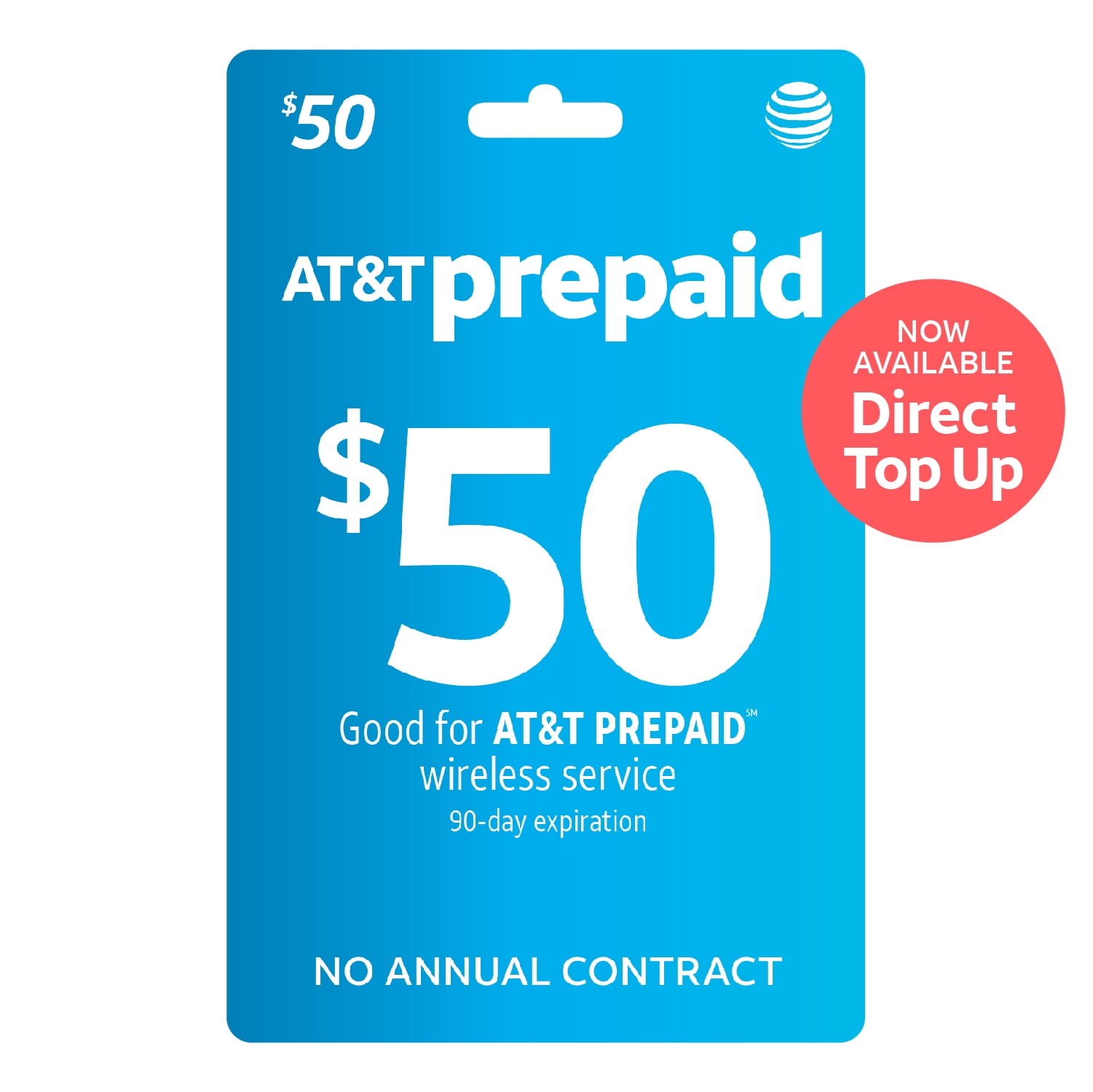 AT&T PREPAID $50 Direct Top Up - Walmart.com - Walmart.com