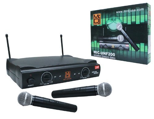 Mr. Dj MIC-UHF200 Wireless Microphone System - Walmart.com