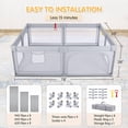 Baby Playpen,79''x 59''x 26'' Large Baby Pen, Breathable Mesh, Safe and ...