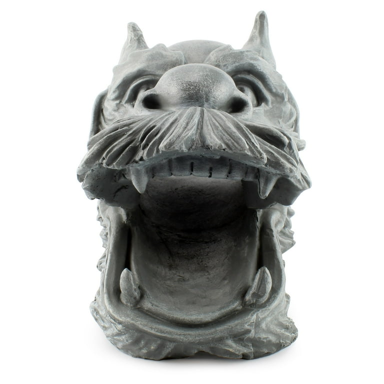 Cornucopia S Dragon - Gothic Gutter Guard (Resin, Stone Gray) Downspout ...