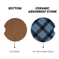2pcs Ceramic Car Coasters Standard Size With Cork Base And Removal ...