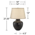 "Barnes & Ivy Brighton Table Lamp, Rustic Farmhouse Style, 27 1/4 ...