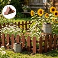 Coffee Plastic Garden Fence Border Edging, Decorative Mini Fence with ...