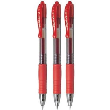 Pilot G6 Retractable Gel Ink Pen, Refillable, Red Ink, .7mm - Walmart.com