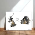Britain Belarus Country Outline Canvas Art – Elegant Minimalist Poster ...