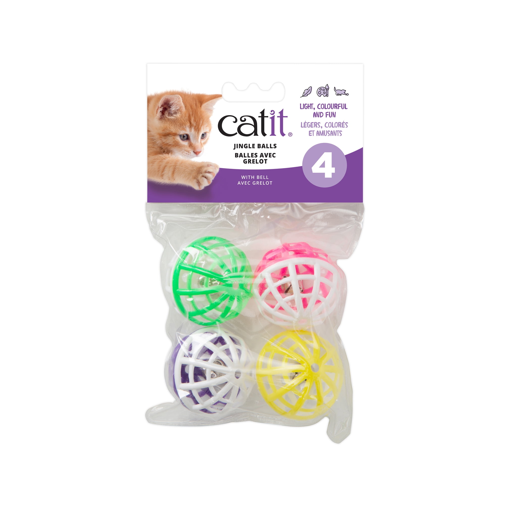 Click here for Catit Jingle Balls With Bells Cat Toy 4 Pack prices