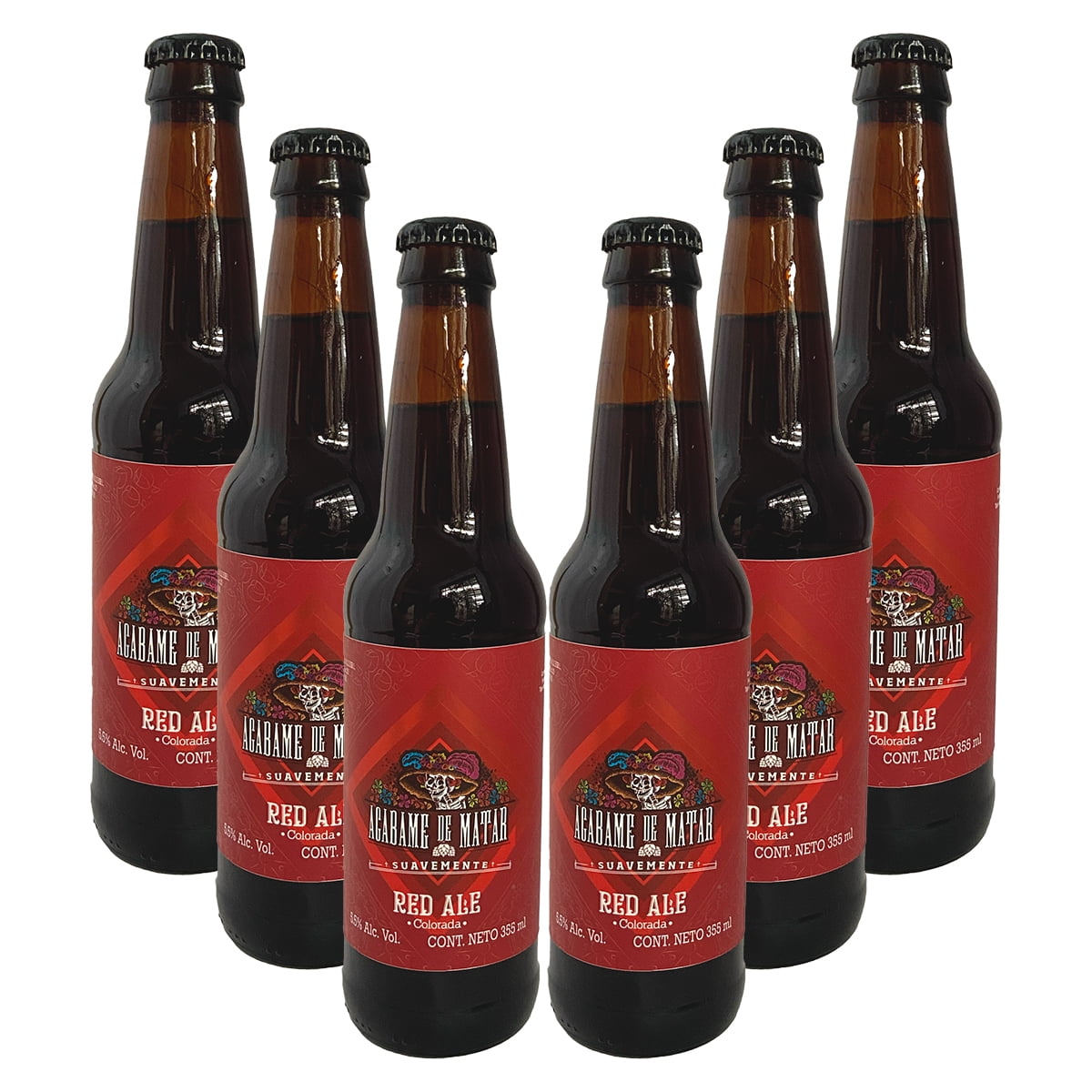 Six Pack Cerveza Acábame De Matar Red Ale Colorada 355 ml Acábame de ...