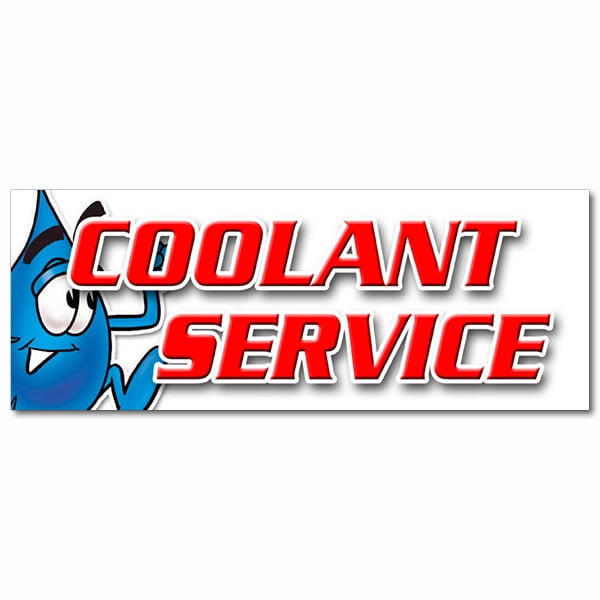 12" COOLANT SERVICE DECAL sticker car mechanic auto shop service ...