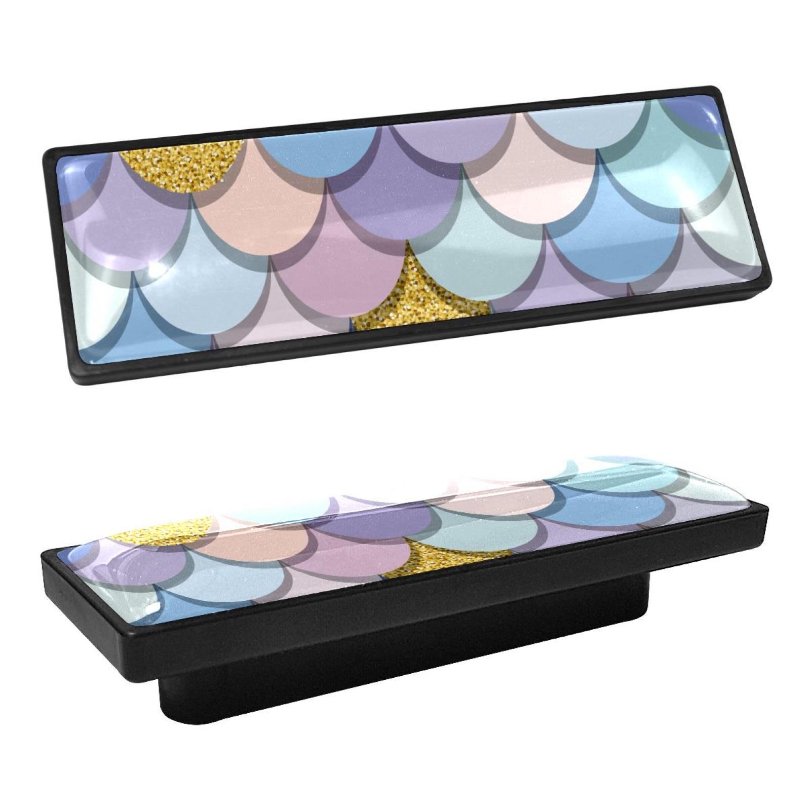 4 Pcs Rectangle Cabinet Handle Cupboard Knob Drawer Pulls Handle Fish ...