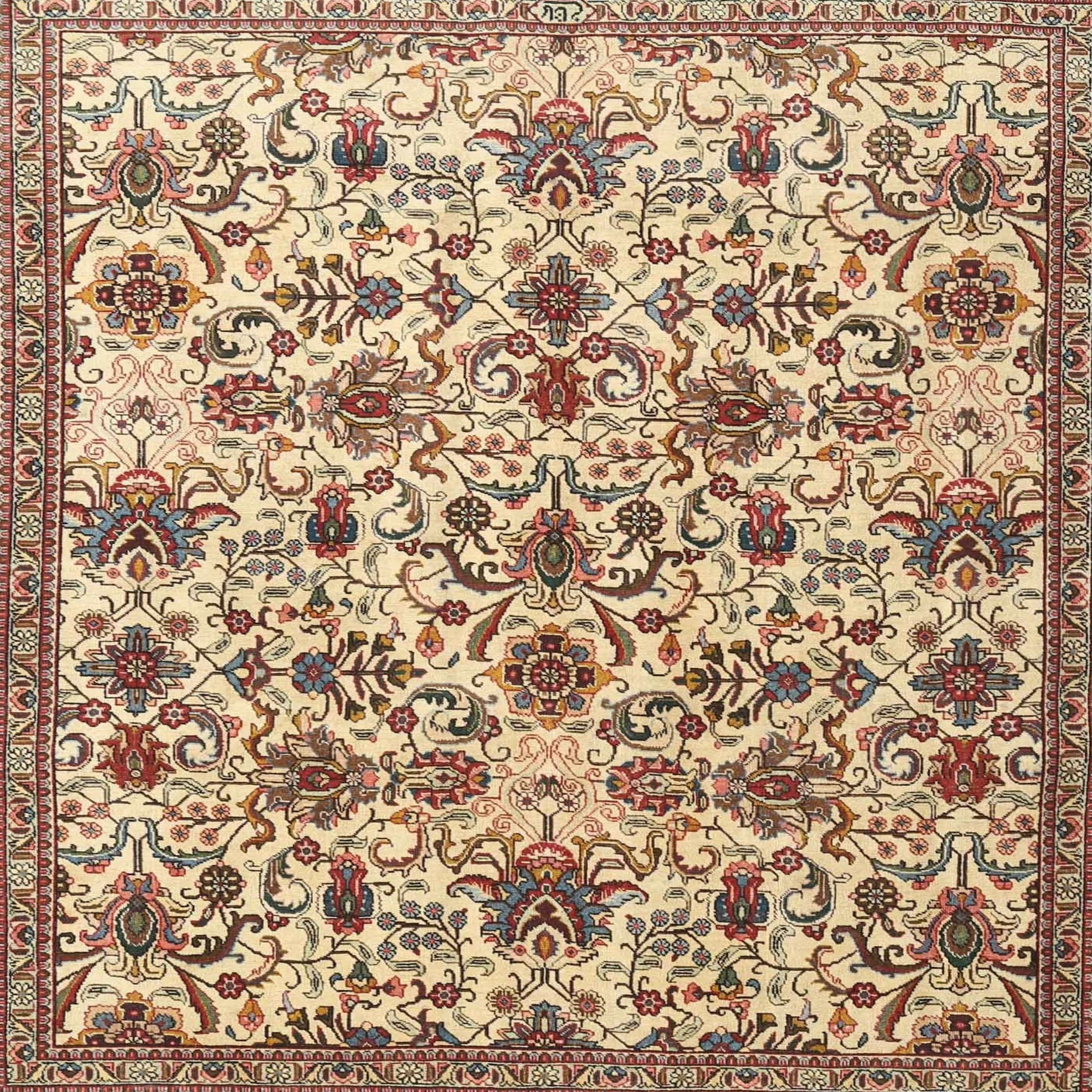 Ahgly Company Indoor Square Traditional Sienna Brown Persian Area Rugs ...