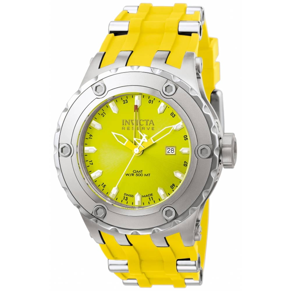 Invicta Men's 1393 Reserve Specialty Subaqua Yellow Dial GMT Yellow ...