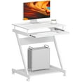 Soges Z-Type Laptop Desk, Mobile Workstation with Keyboard Tray, Small ...