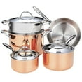 Cooks Standard 8-Piece Multi-Ply Clad Copper Cookware Set, Stainless ...
