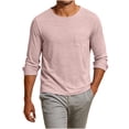 GSPCLAM Mens Long Sleeve T-Shirt Vintage Soft Fabric Crew Neck Tops ...