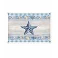 Blue Starfish Coastal Sun Shade Sail 12'X16' Summer Starfish Beach ...