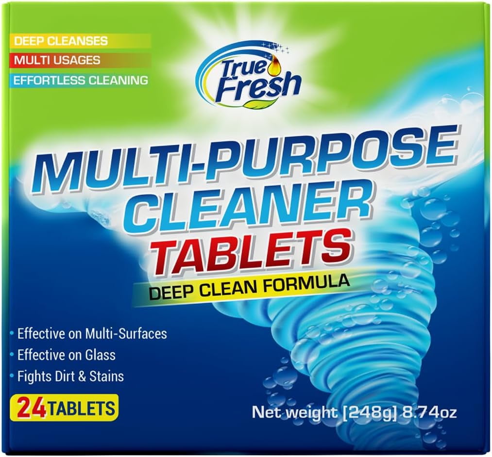True Fresh All Purpose Cleaner Tablets 24 Pack, Multi Purpose Cleaner ...