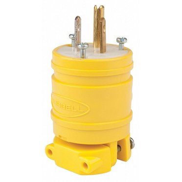 Hubbell HBL26CM13 Yellow 30A 125V Twist Lock Connector Body - Walmart.com