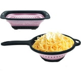 Collapsible silicone colander and strainer [2 piece set], 7.8 inches to ...