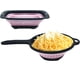 Collapsible silicone colander and strainer [2 piece set], 7.8 inches to ...
