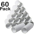 60 Pack White Craft Rolls - Bulk Craft Rolls -Round Cardboard Tubes ...