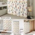Bathroom Shower Curtain Watercolor Blue Pink Yellow Flowers Waterproof ...