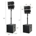 Proreck 8000W P.M.P.O CLUB 6000 15-inch 2.2 Channel Line Array Speaker ...