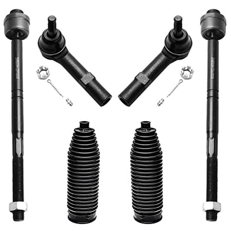 Detroit Axle - Front Inner and Outer Tie Rods w/Boots Replacement for ...